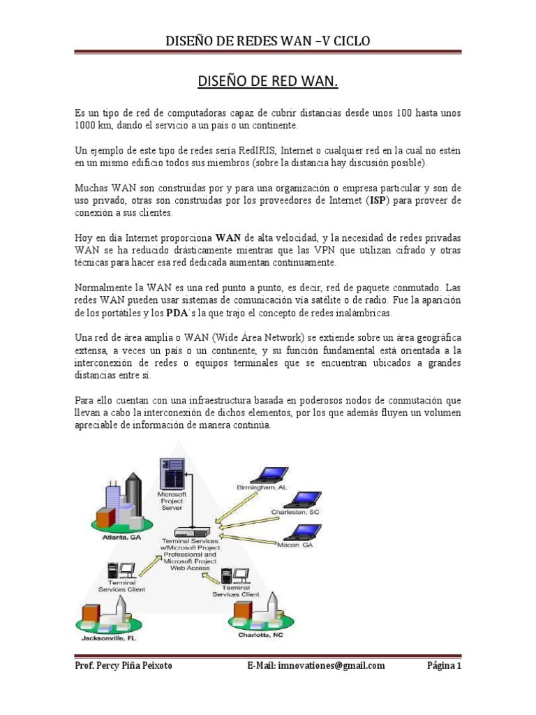 Diseño de Redes Wan | PDF | Red de área amplia | Topología de la red