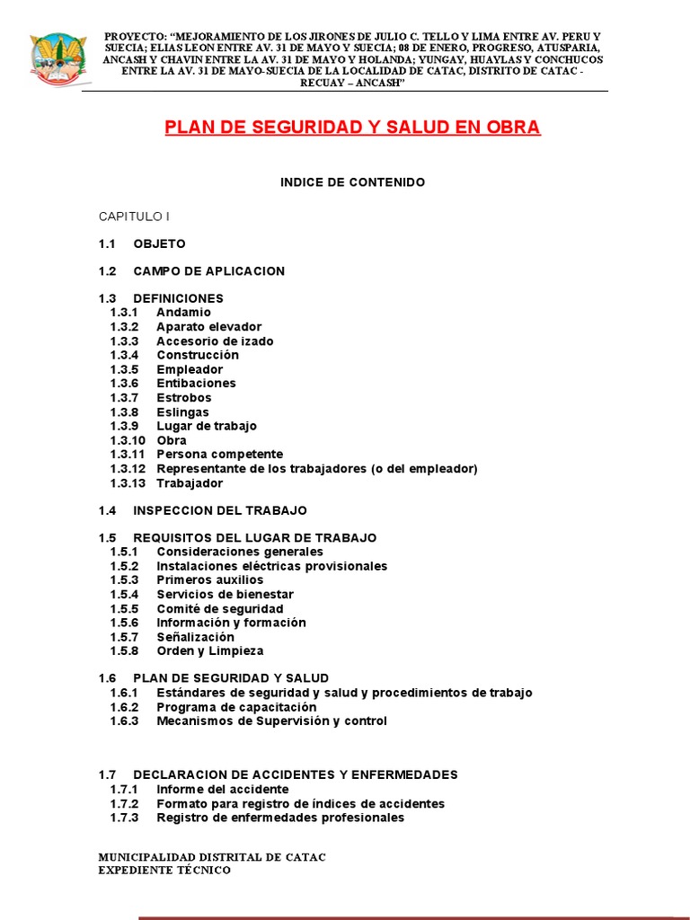 Plan de Seguridad para Obra | PDF | Soldadura | Construcción