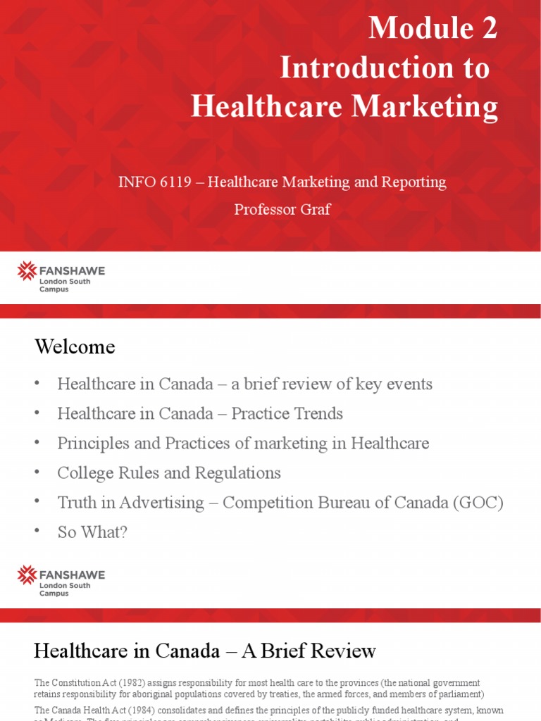 Module 2 - Intro To Healthcare Marketing | PDF | Health Care | Physician
