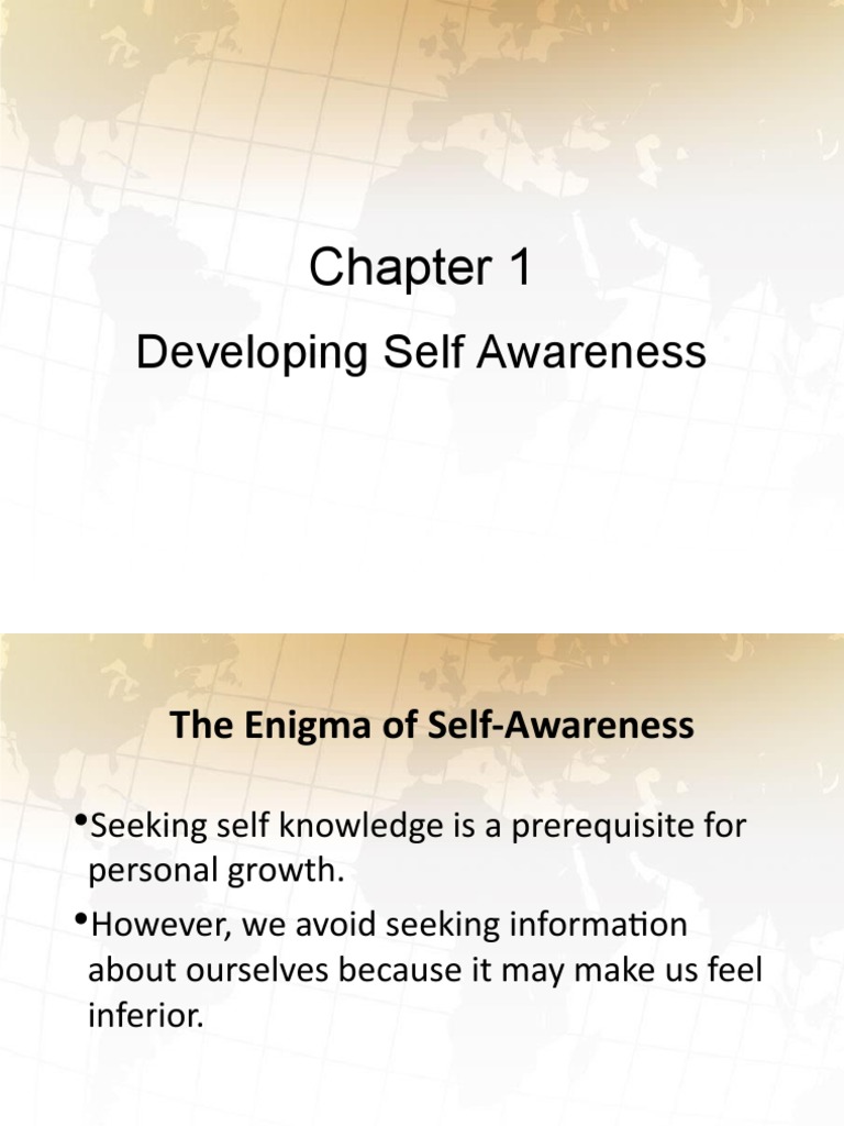 CH 1 Developing Self Awareness | PDF | Psychological Concepts | Cognitive Psychology