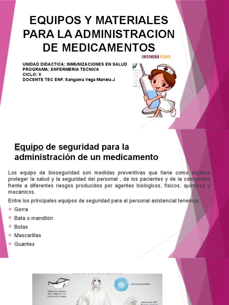 Equipos y Materiales para La Administracion de Medicamentos | PDF Equipos y Materiales para La Administracion de Medicamentos | PDF