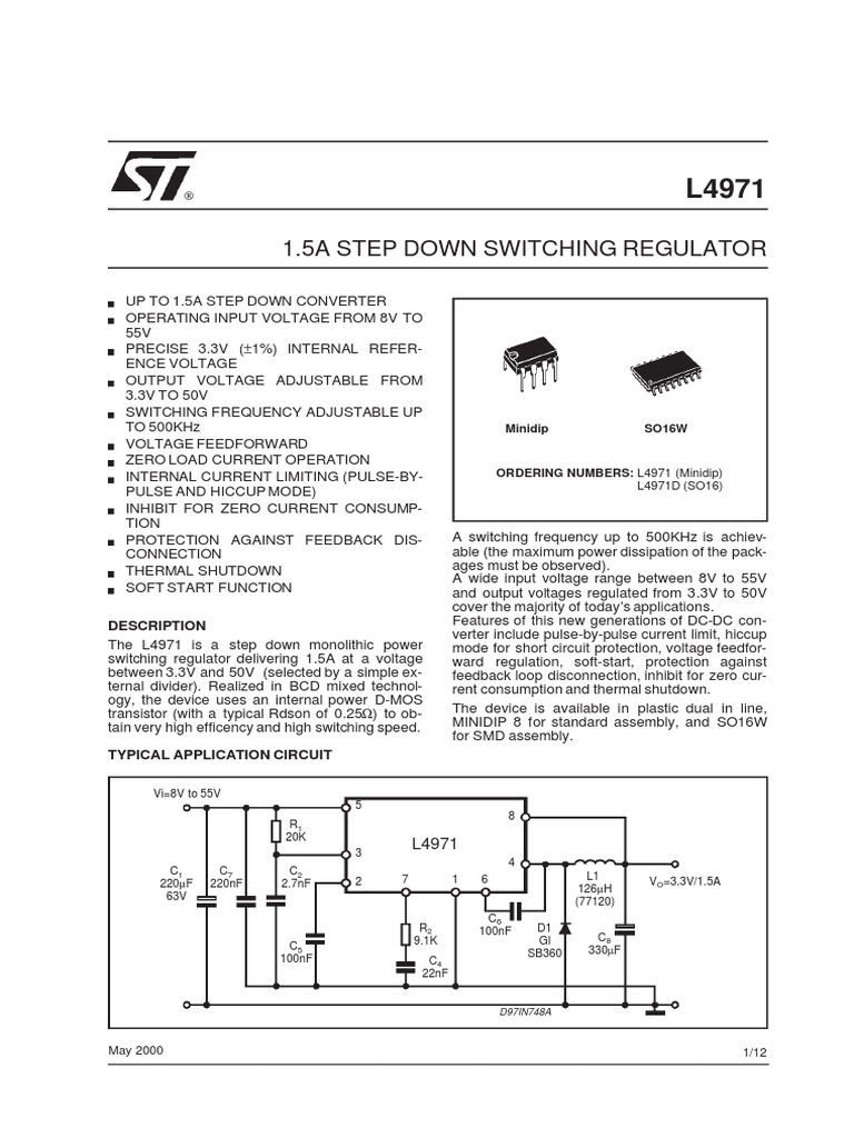 Datasheet | PDF | Electrical Engineering | Electrical Circuits