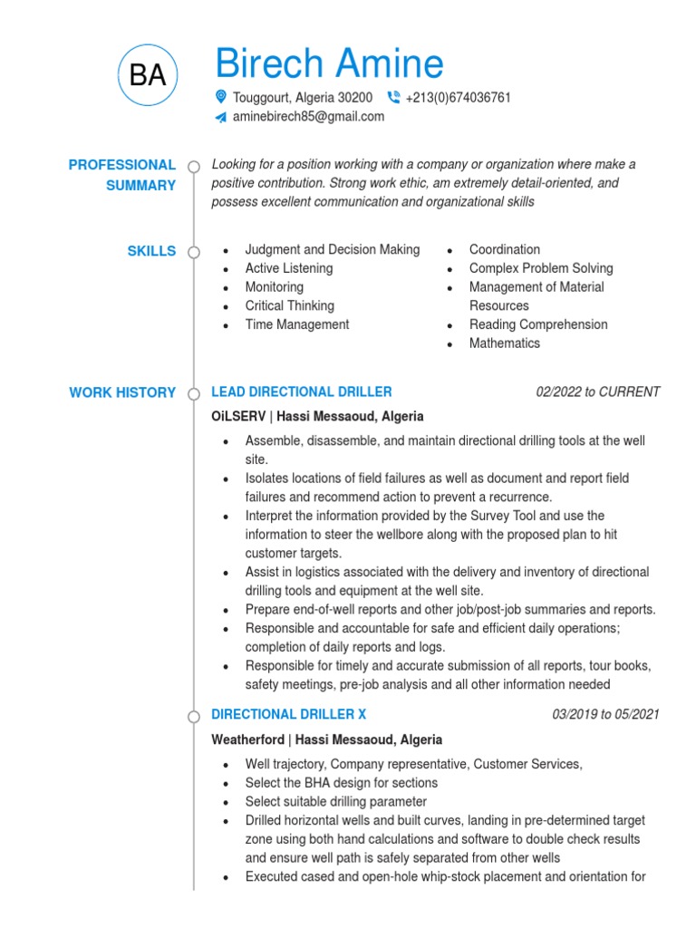 Birech Amine CV | PDF