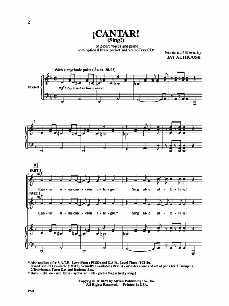 ¡Cantar! (Sing!) | PDF