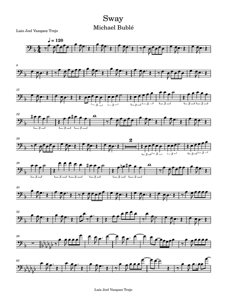 Sway Sheet Music for Piano | PDF
