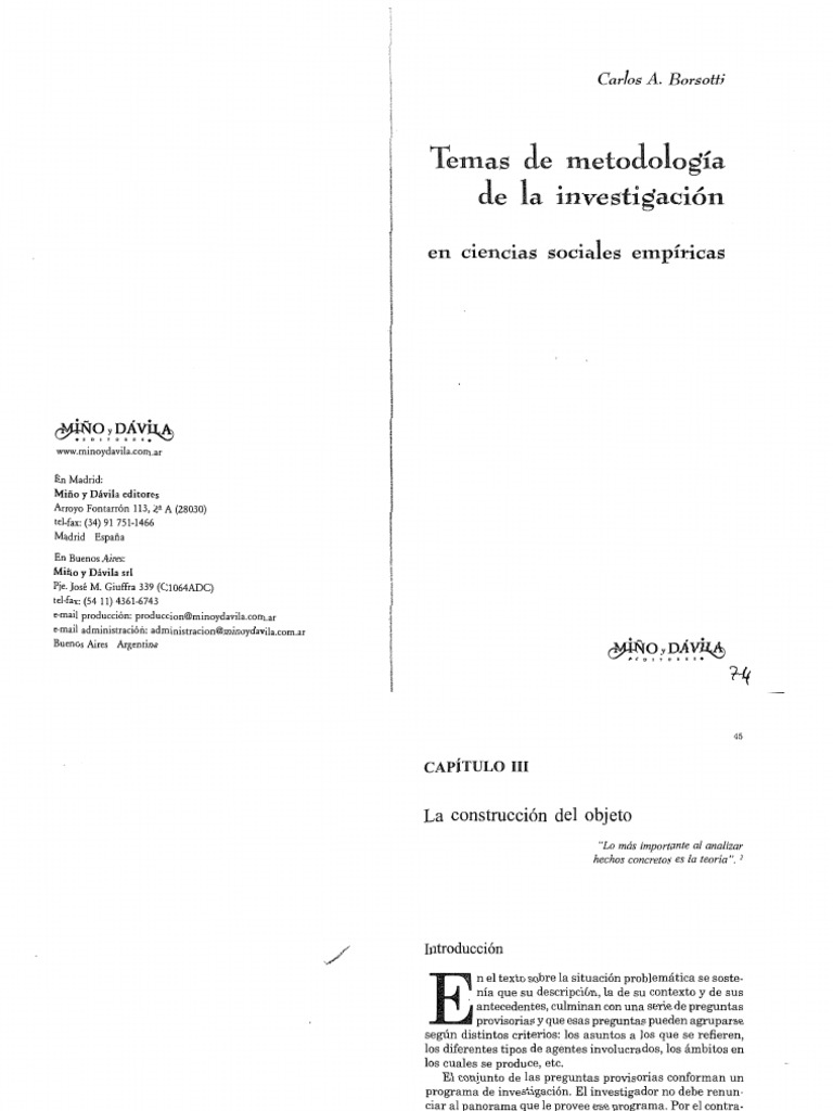 Borsotti - Temas de Metodologia Cap 3.. | PDF | Conocimiento | Teoría