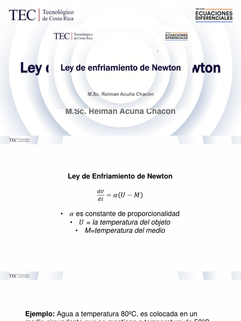 Ley Enfriamiento Newton | PDF | Objetos matemáticos | Matemáticas