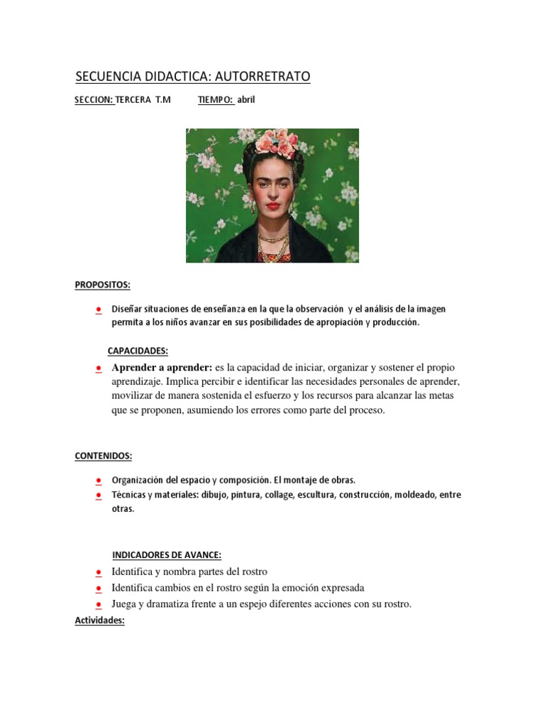 Autorretrato | PDF | Crecimiento personal y profesional | Arte