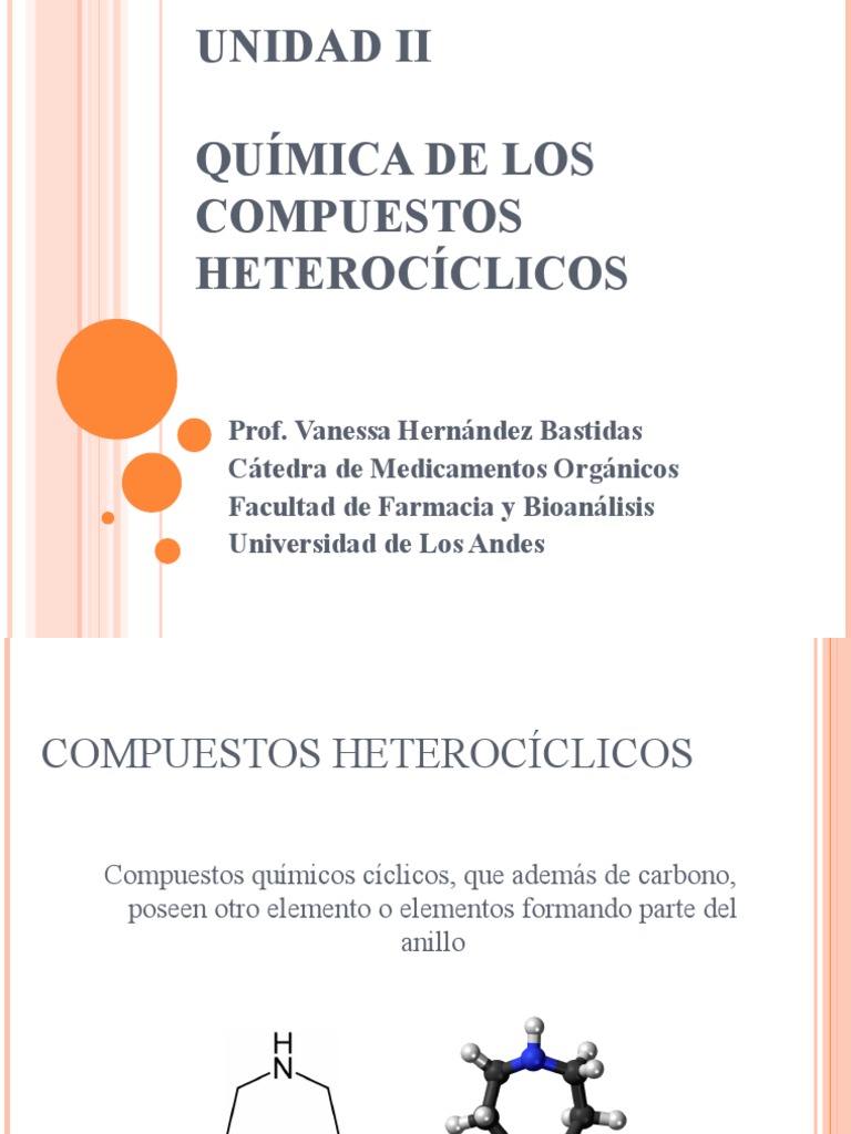 Química de los compuestos heterocíclicos: estructura, nomenclatura y ...