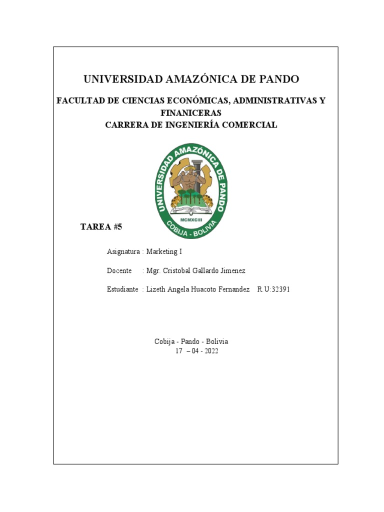 TAREA #5 Marketing. | PDF