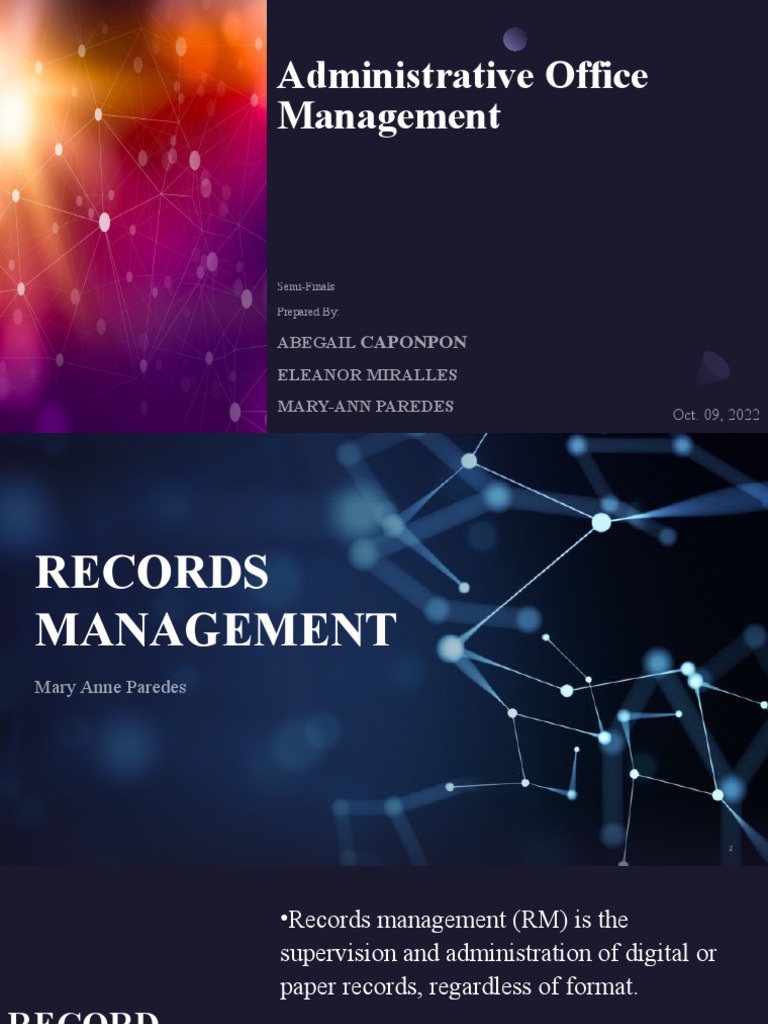 Administrative Office Management Overview | PDF | Résumé | Records ...