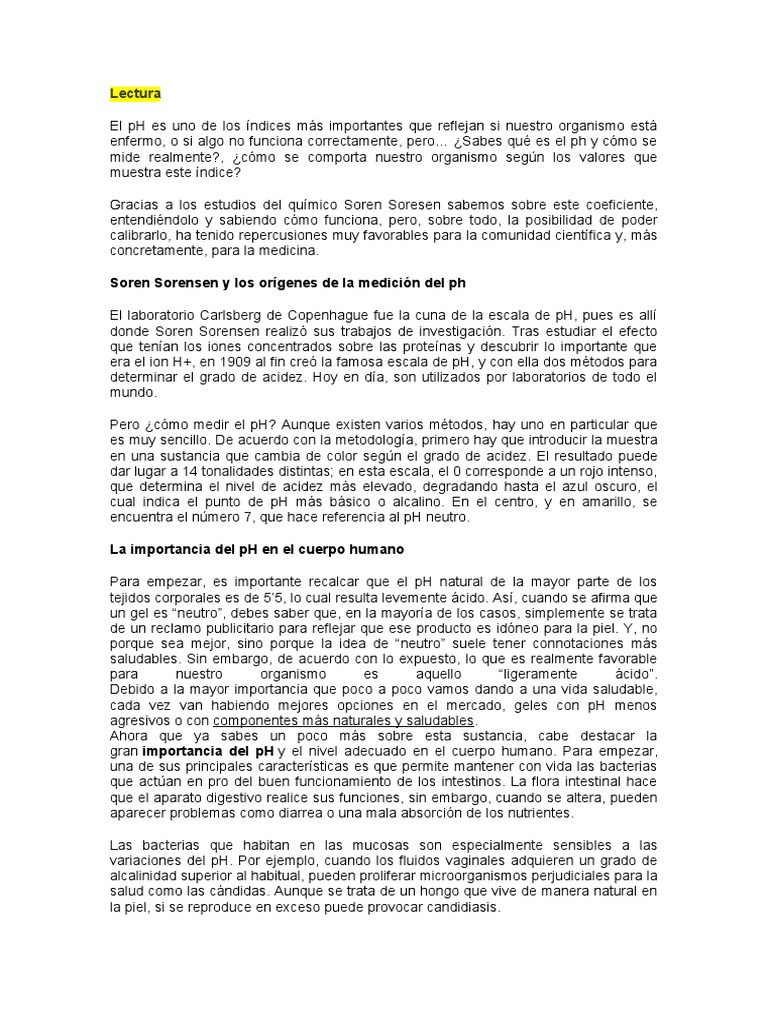 IMPORTANCIA DEL PH | PDF | Dióxido de carbono | Ph