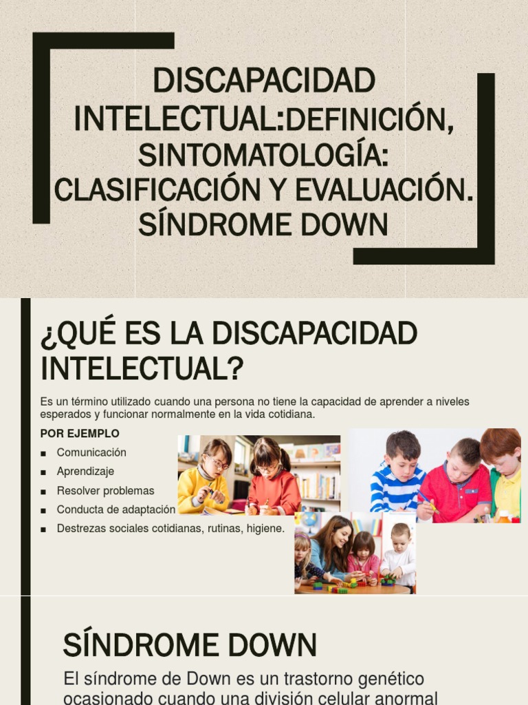 Discapacidad Intelectual | PDF | Síndrome de Down | Discapacidad intelectual