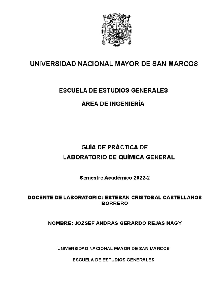 Práctica De Laboratorio 3 Pdf Sal Química Gases