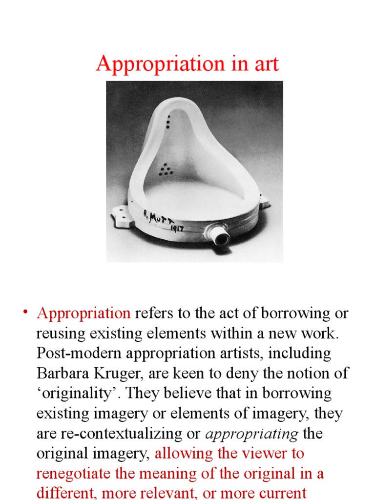 Appropriation | PDF | The Arts | Aesthetics