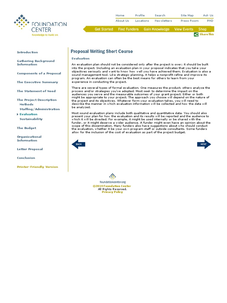 Proposal Writing Short Course9 | PDF | Evaluation | Methodology