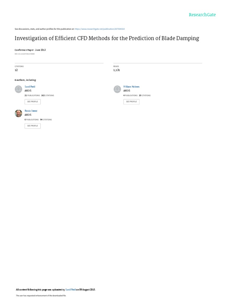 GT2013 95005 | PDF | Computational Fluid Dynamics | Airfoil