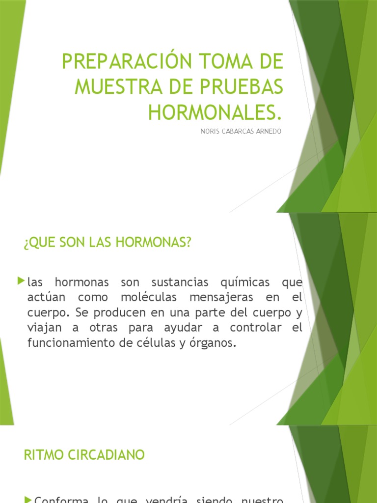 Preparación Toma de Muestra de Pruebas Hormonales | PDF | Hormona ...