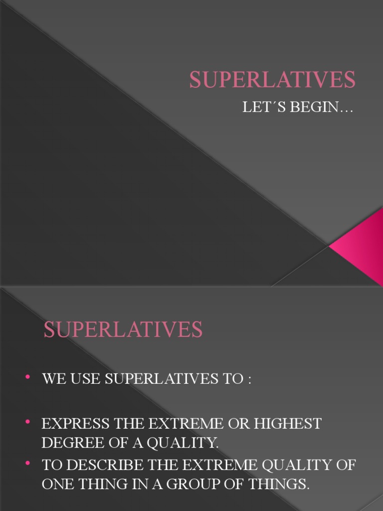 SUPERLATIVES | PDF