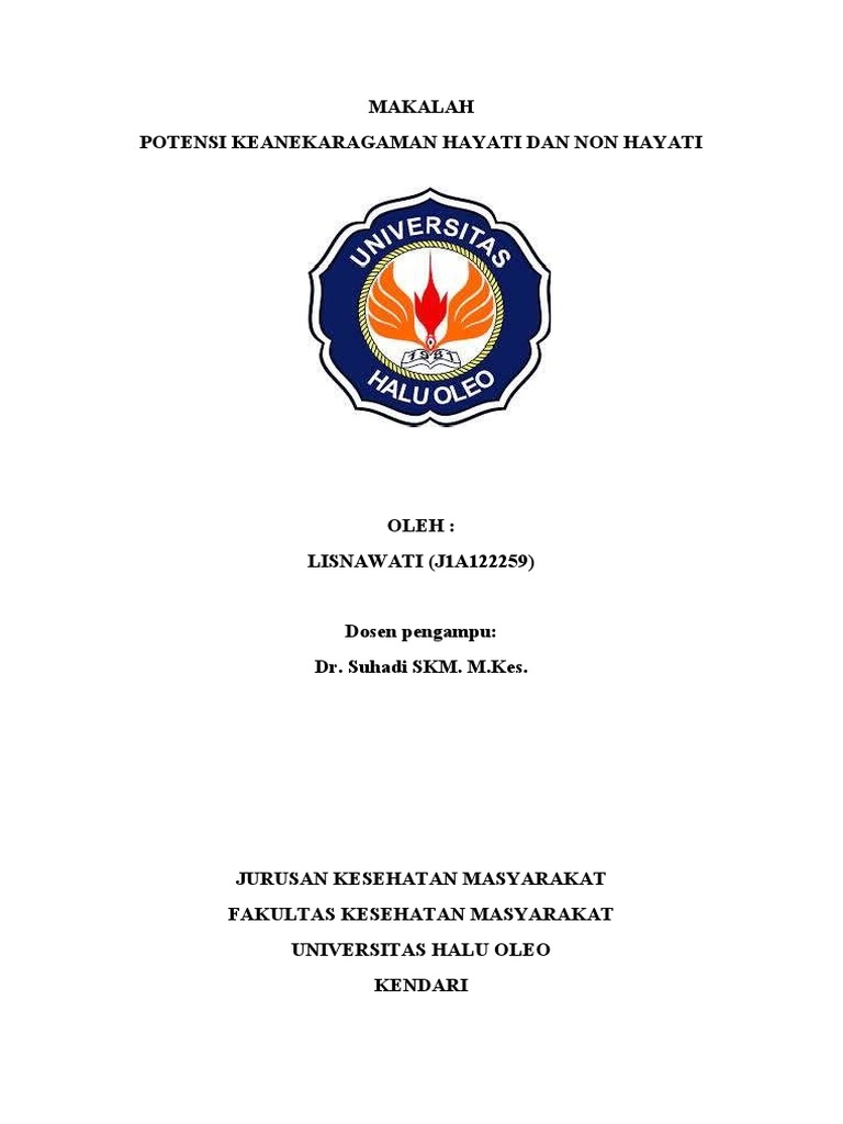 Makalah Lisna - POTENSI KEANEKARAGAMAN HAYATI DAN NON HAYATI | PDF | Kesehatan Holistik