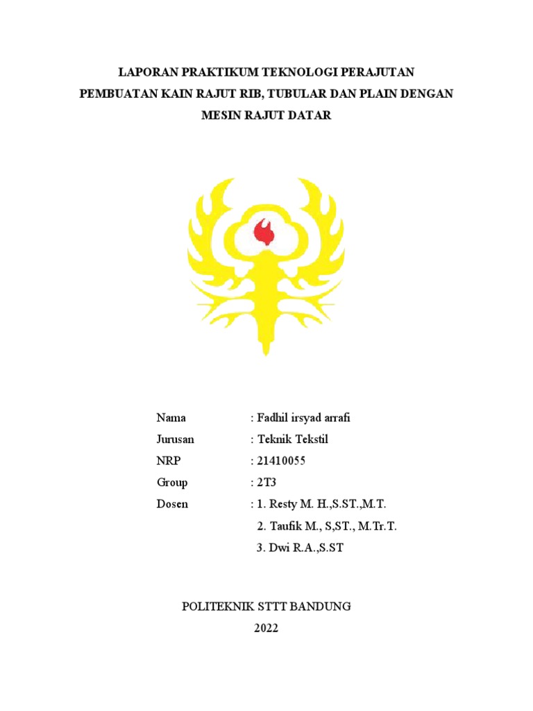 LAPRAK Rajut Rib Tubular Plain Fadhil 1 | PDF