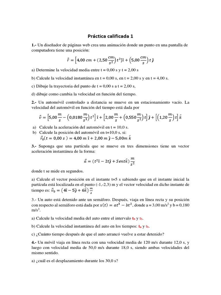 Práctica Dirigida 1 | PDF | Velocidad | Munición