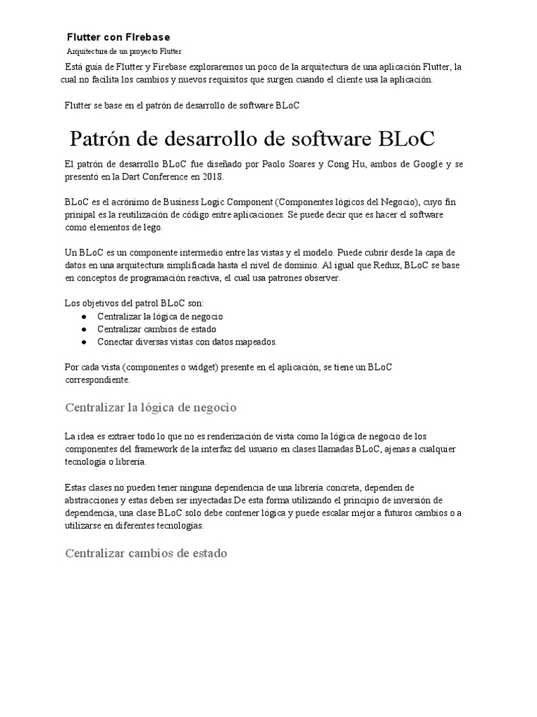 Flutter+Dart+Firebase - Guía 2 | PDF | Software | Python (lenguaje de ...