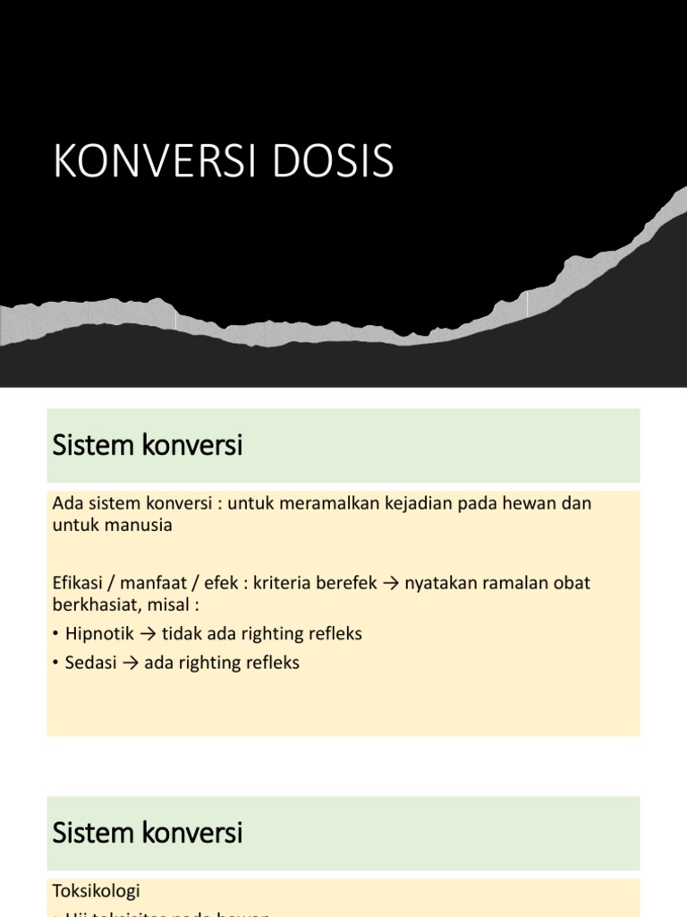 Konversi Dosis | PDF