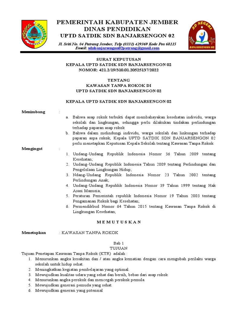 SK KTR Sekolah | PDF | Pengembangan Diri