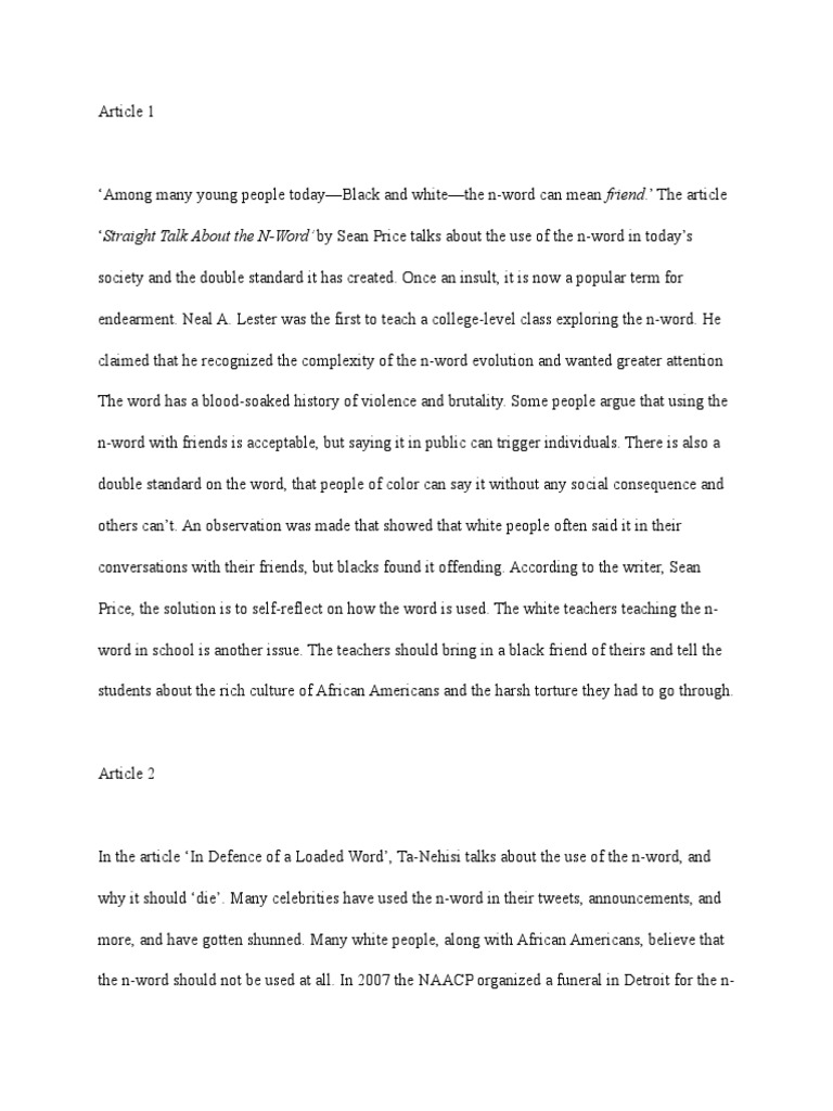 History of The N-Word | PDF