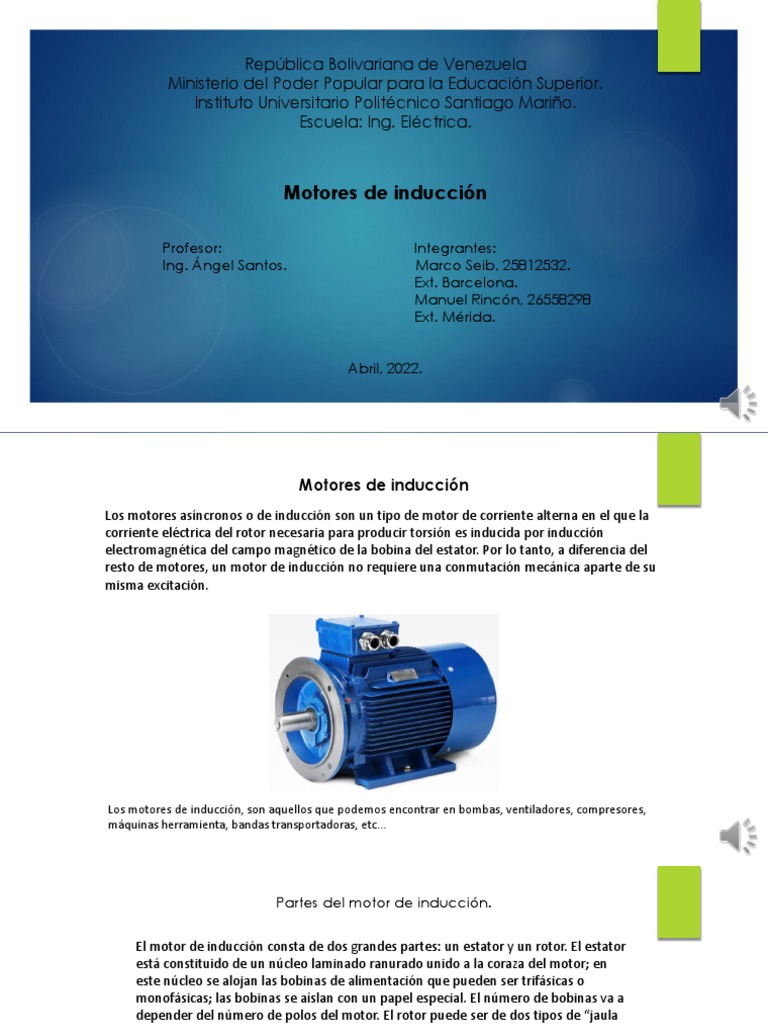 Actividad #4 Máquinas Eléctricas II Listo | PDF | Motor eléctrico | Inductor