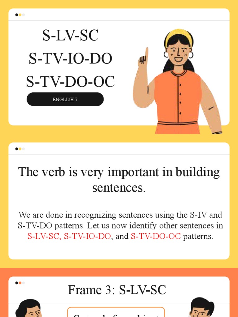 Sentence Patterns in English Grammar | PDF | Verb | Subject (Grammar)