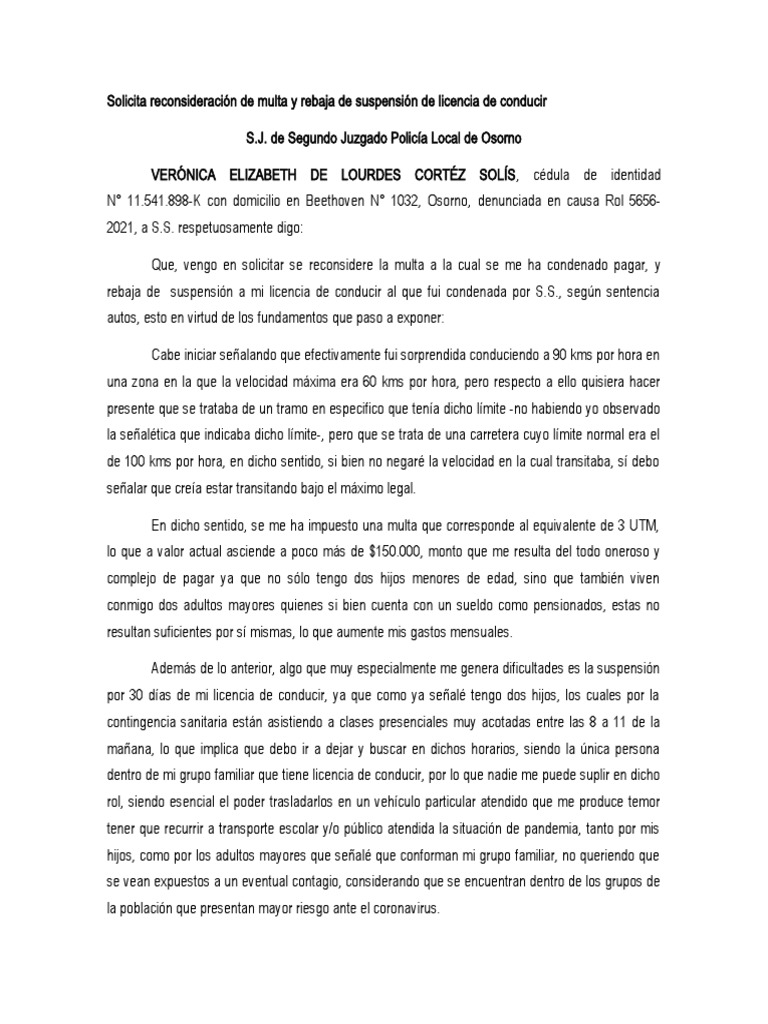 Solicita Rebaja Multa 5656-2021 | PDF