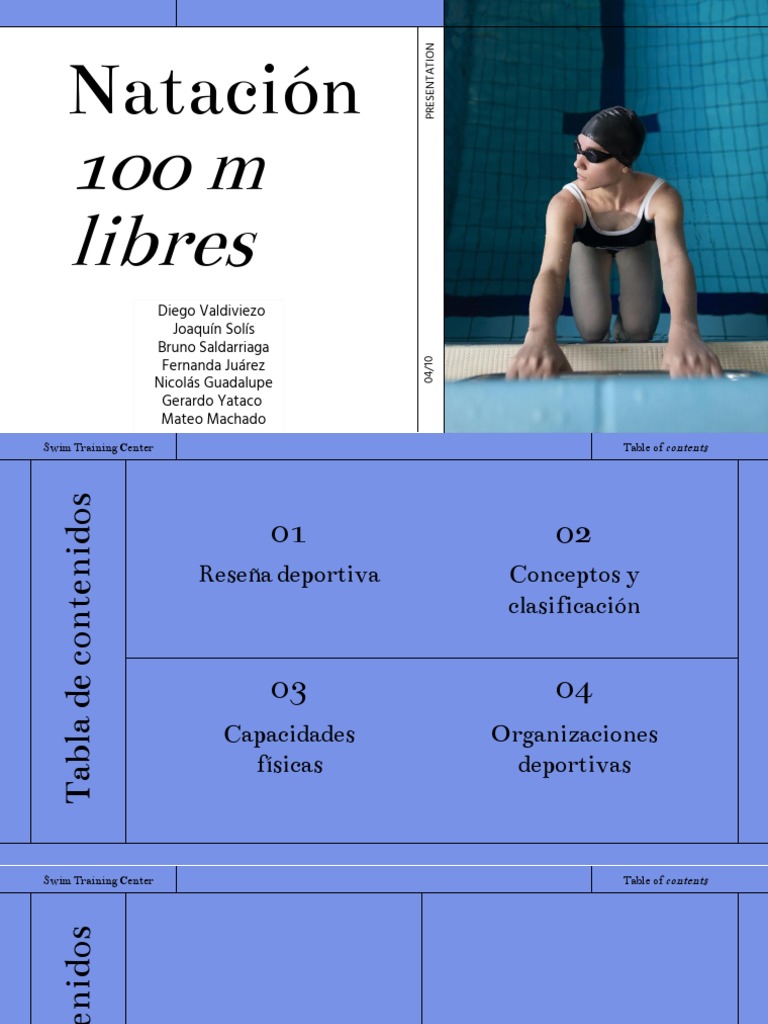 Ntacion 100 M Libres | PDF | Nadando | Recreación