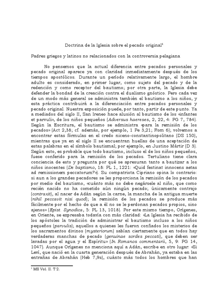 H de La Doctrina Del Pecado Original MS | PDF | El pecado original ...