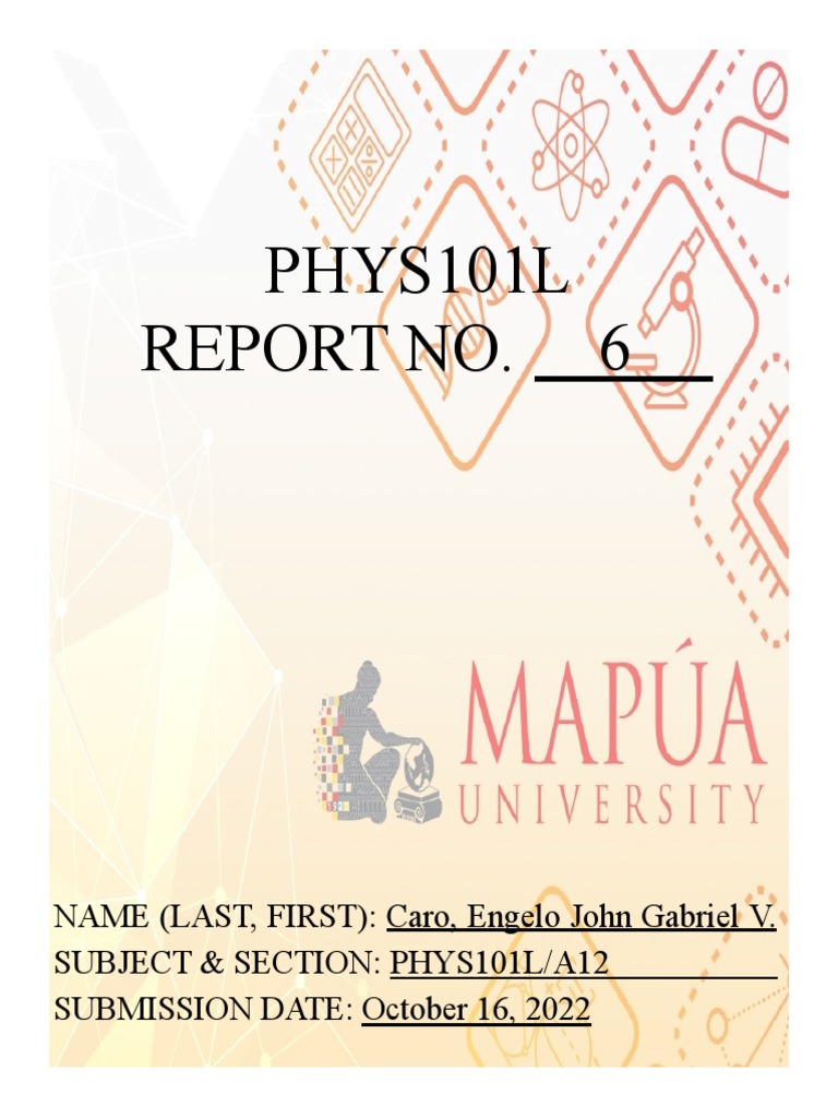 Caro PHYS101L (A12) Report 6 | PDF | Mirror | Atomic