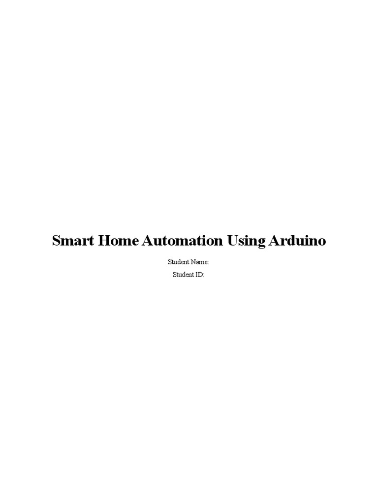 Smart Home Automation Using Arduino Pdf Arduino Home Automation 4156