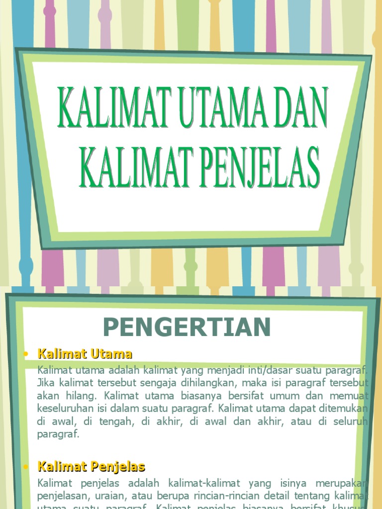 Kalimat Utama dan Penjelas | PDF