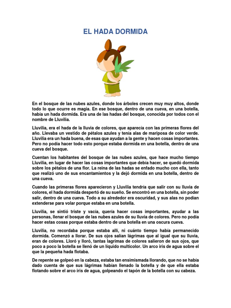 Cuento El Hada Dormida | PDF | Hadas | Arco iris
