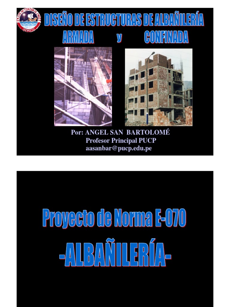Norma E-070-Diseño A La Rotura Ing Angel | PDF | Albañilería | Fundación (Ingeniería)