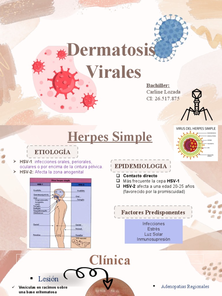 SEMINARIO Dermatosis Virales | PDF | Herpes Simple | Virus