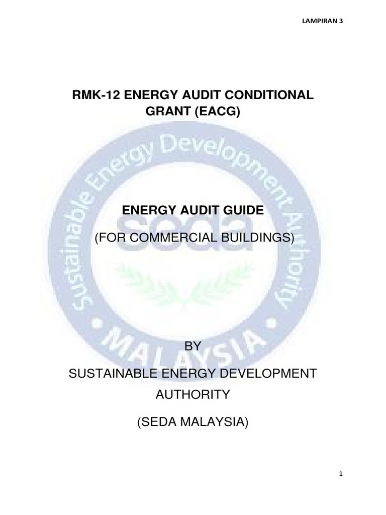 Energy Audit Guide Commercial by SEDA | PDF | Energy Management | Audit
