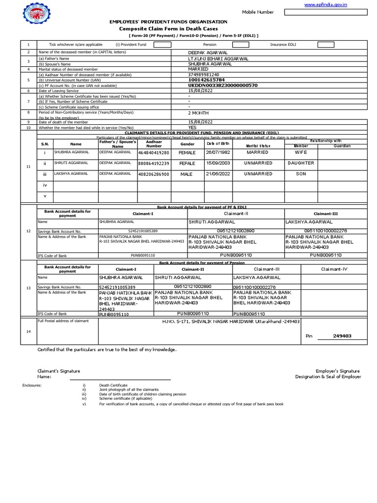 Calim Form | Download Free PDF | Financial Services | Service Industries