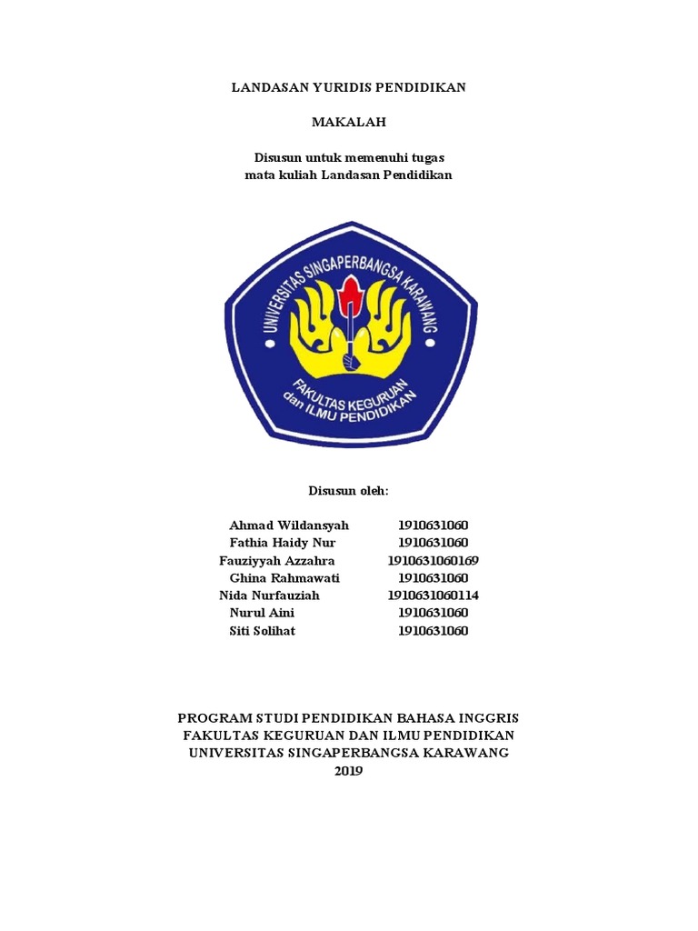 Landasan Yuridis Pendidikan | PDF