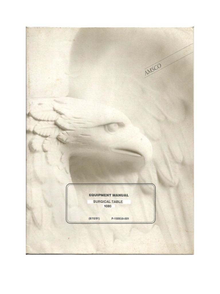 AMSCO 1080 Surgical Table Users Manual | PDF