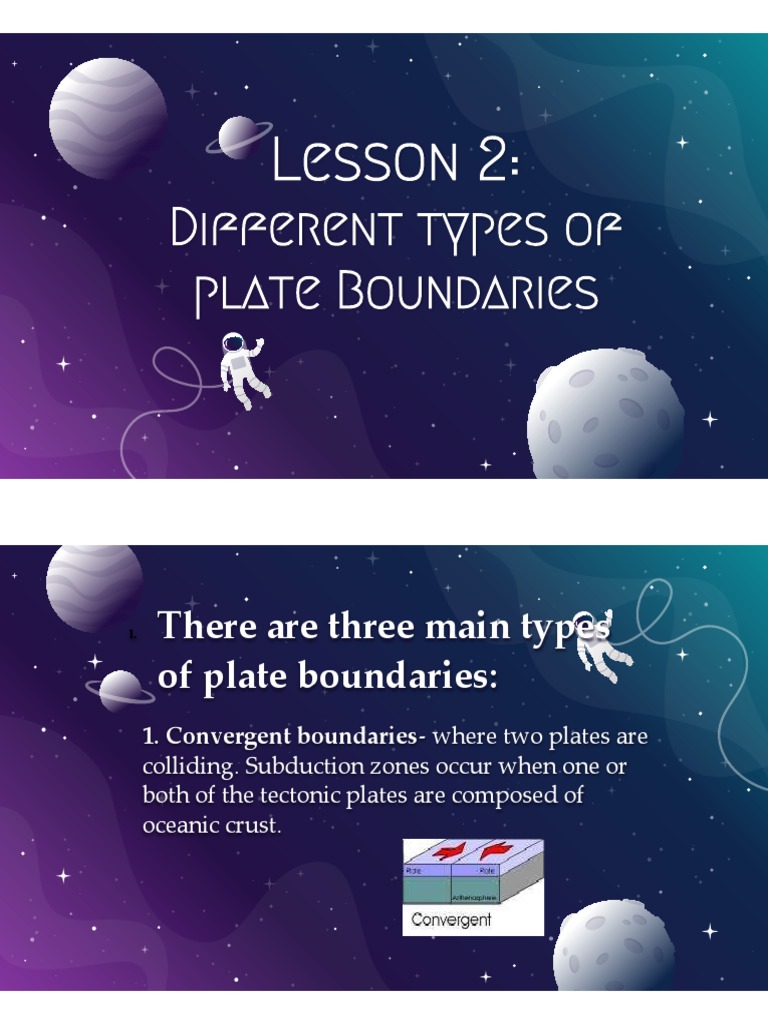 Lesson 2 - Different Types of Plate Boundaries | PDF | Plate Tectonics ...