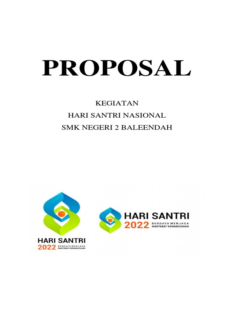 Proposal Kegiatan Memperingati Hari Santri Nasional | PDF | Ilmu Sosial ...