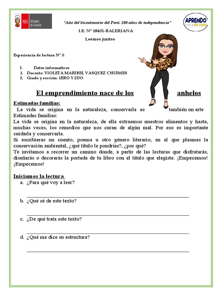 1 Y 2 Grado 3 Leemos Juntos 2 Pdf