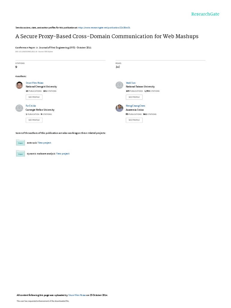 A Secure Proxy-Based Cross-Domain Communication Fo | Download Free PDF ...
