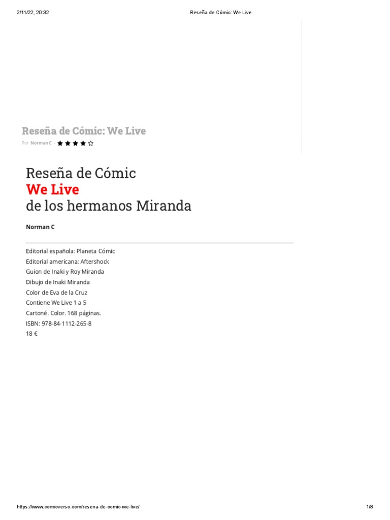 We Live Comic | PDF | Cómics